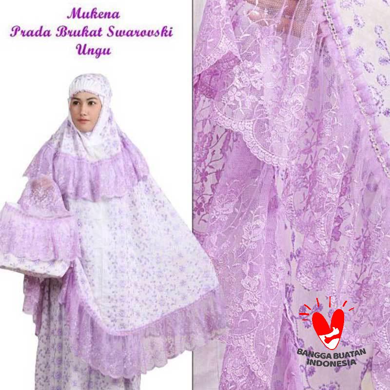 Promo Pusat Mukena Indonesia Behel Prada Brukat Swarovski Mukena Wanita ...