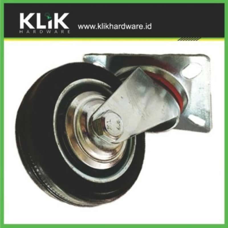 Promo Baru Roda Karet 3 Inch Hidup - Roda Trolley Swivel - Roda Etalase ...