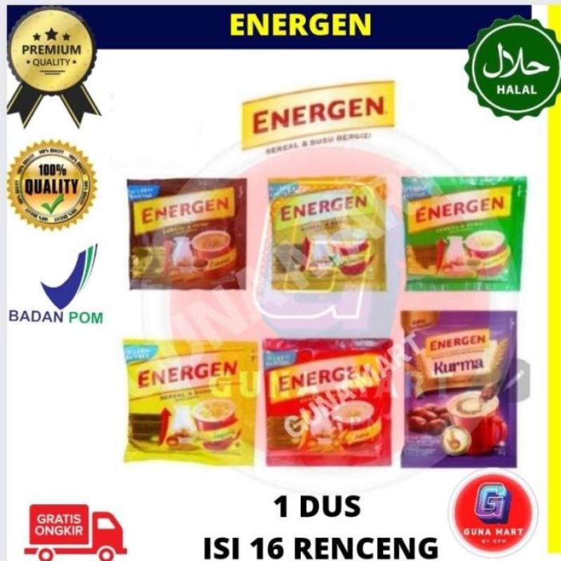 Jual Energen Sereal 34 Gr Dus Isi 16 Renceng Berbagai Varian Rasa ...