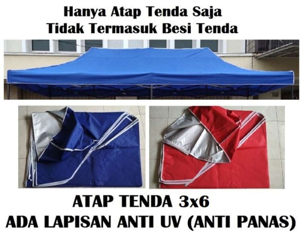 Promo Terpal Atap Tenda Lipat 3x6 Anti Panas - Biru - Merah Diskon 7% ...