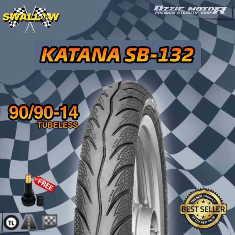 Jual BAN SWALLOW KATANA 90/90-14 TUBELESS BAN MATIC MIO BEAT VARIO NEX ...