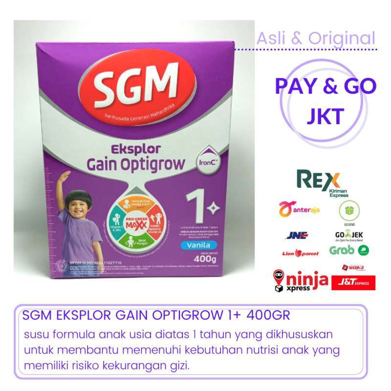 Jual Sgm Eksplor Gain Optigrow 1+ 400gr Di Seller Payn Go Jakarta ...