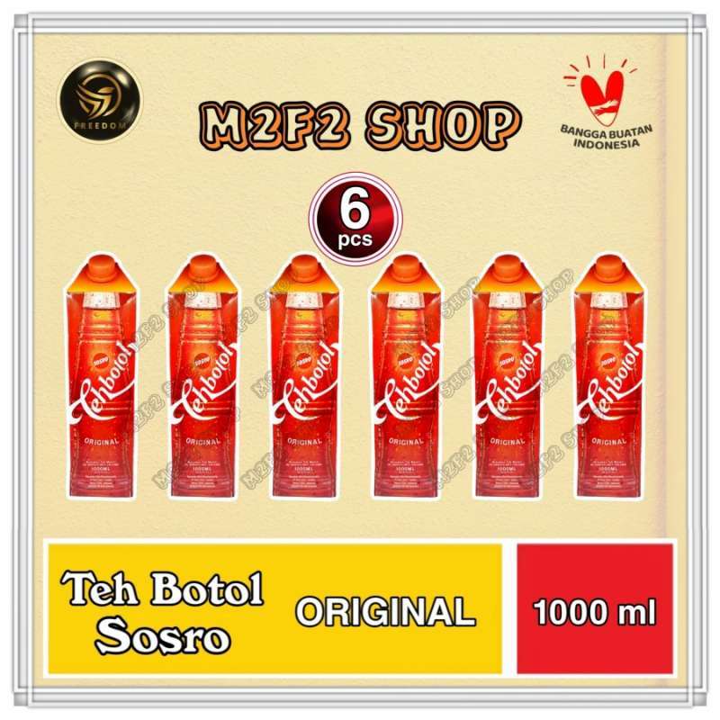 Promo Teh Botol Kotak Sosro - 1000 ml | 1 liter (Kemasan 6 Pcs) Diskon ...