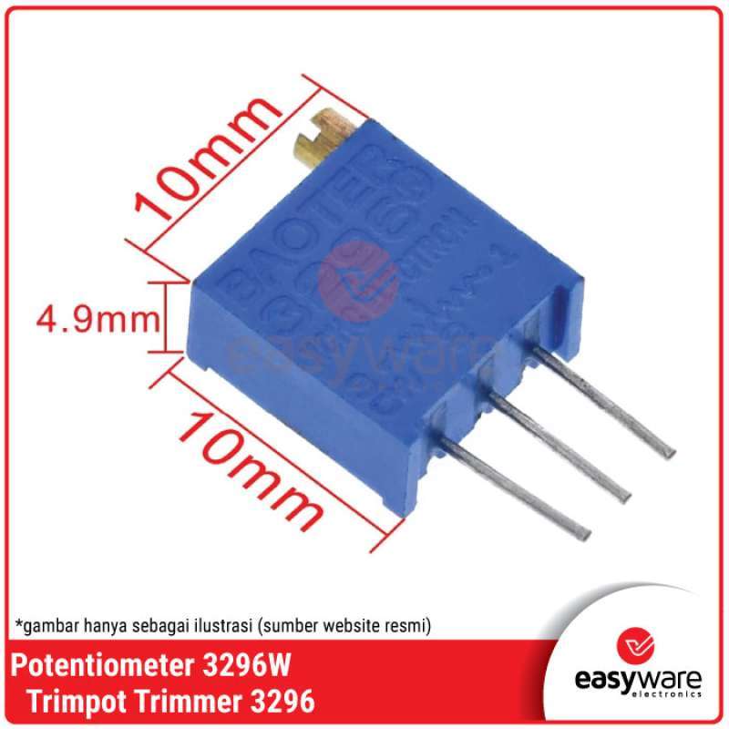 Jual Trimpot 3296w Multiturn 3296 Vr 3296 Trimmer Potentiometer 1k 5k ...