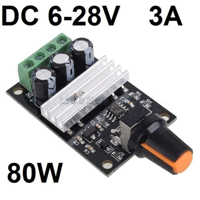 Jual PWM CONTROLLER DC 6-28V 3A 80W MOTOR SPEED VARIABLE REGULATOR *MD04 di Seller NingsihStore ...