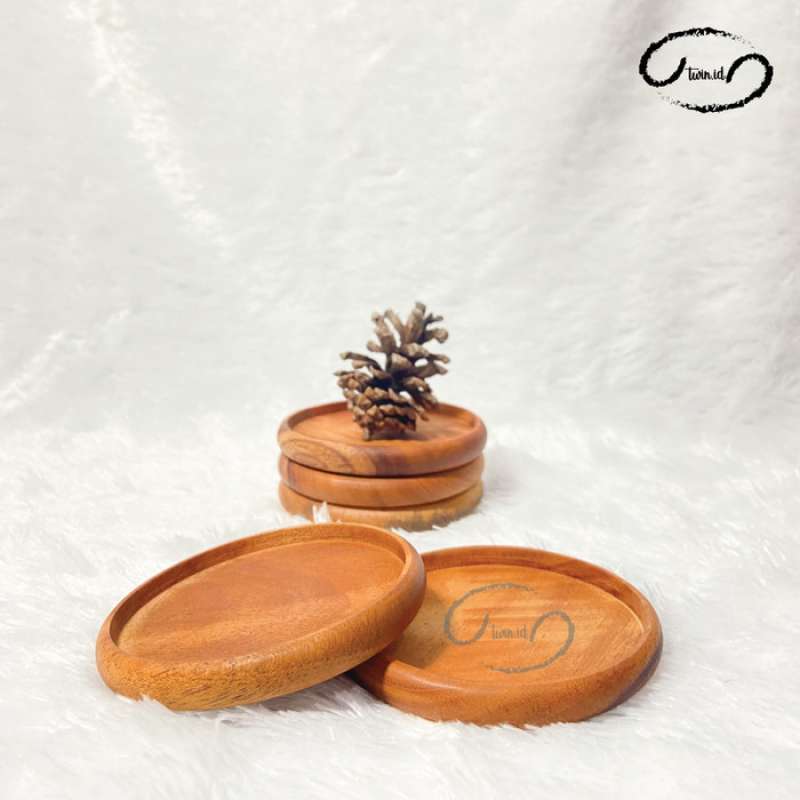 Promo Coaster Kayu | Tatakan Gelas Kayu | Wooden Coaster Handicraft ...