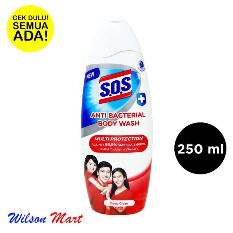 Jual SOS ANTI BACTERIAL BODY WASH DEEP CLEAN 250 ML BOTOL di Seller ...