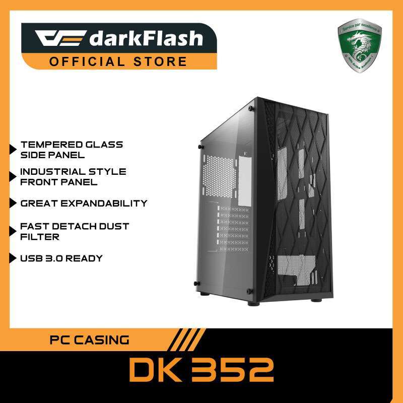 Jual Darkflash Dk352 Atx Pc Casing [with 4 Argb Fan] Di Seller ...