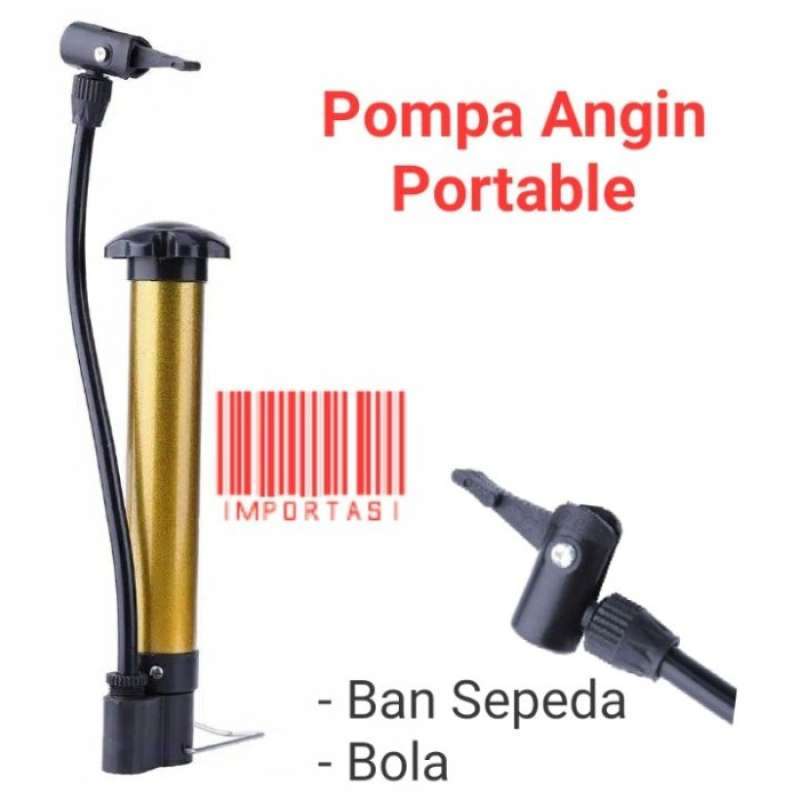 Jual POMPA ANGIN ALUMUNIUM PORTABLE AIR PUMP SEPEDA BAN BOLA MOTOR ...
