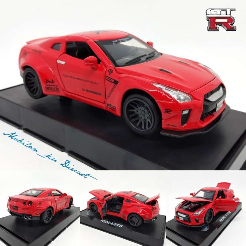 Jual Diecast Mobil Nissan GT-R R35 MiniAuto 1:32 Light&Sound di Seller ...
