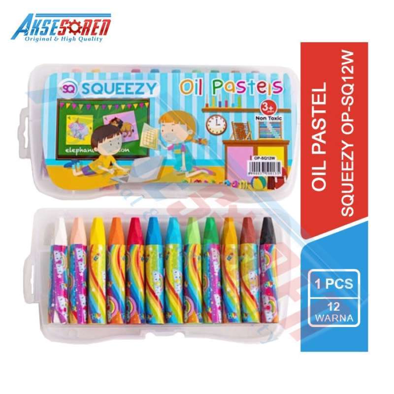 Jual Oil Pastels Crayon Squeezy [op-sq12w/12 Warna] / Alat Tulis Gambar ...