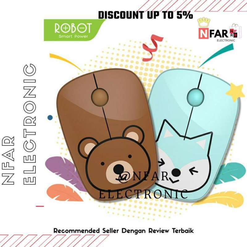 Jual Mouse Wireless Karakter Lucu Bear ROBOT M220 Mouse Lucu We Bare ...