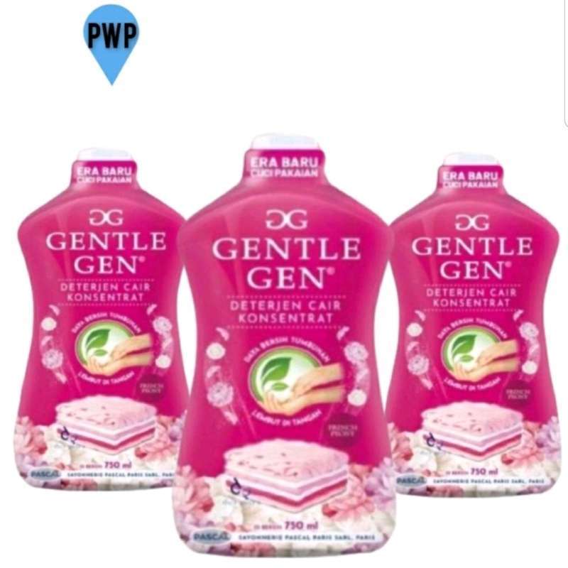 Jual Gentle Gen Deterjen Cair Konsentrat French Peony 750 Ml Paket 3 Pc ...