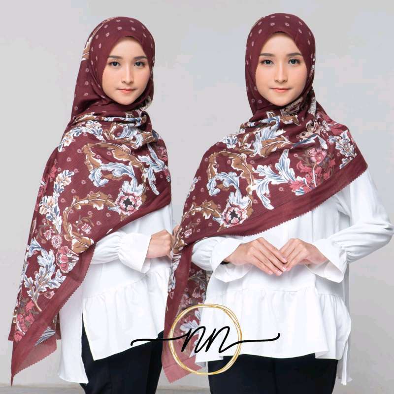 Jual Pashmina Motif Lasercut Panjang 180 X Lebar 75cm - Ps 8 Cream Di ...