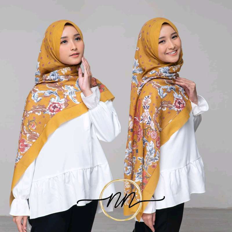 Jual Pashmina Motif Lasercut Panjang 180 X Lebar 75cm - Ps 8 Cream Di ...