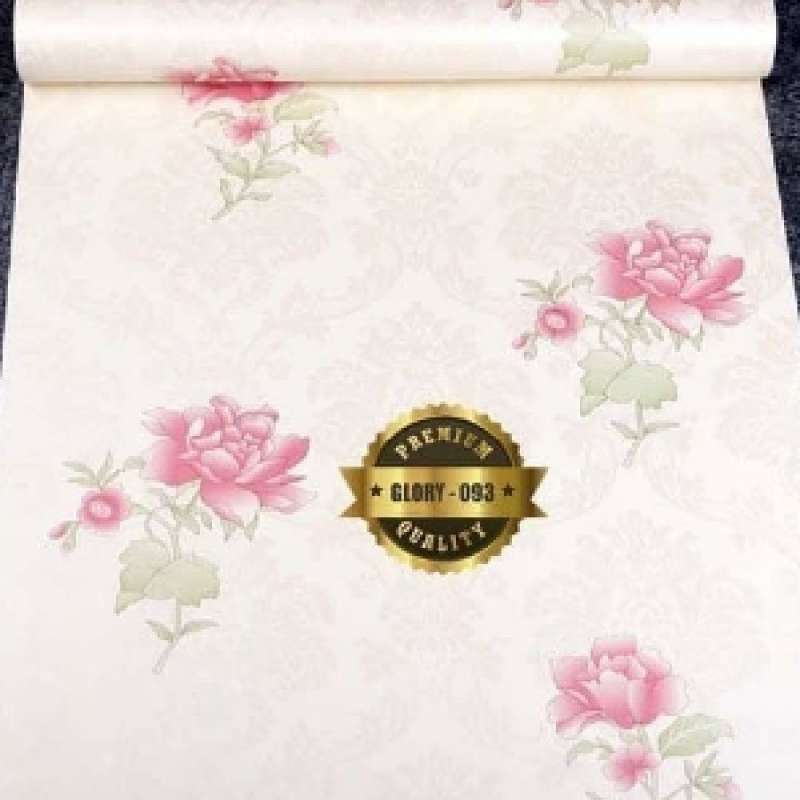 Jual Wallpaper Bunga Pink Background Krem Cerah Di Seller Rodean Shop ...