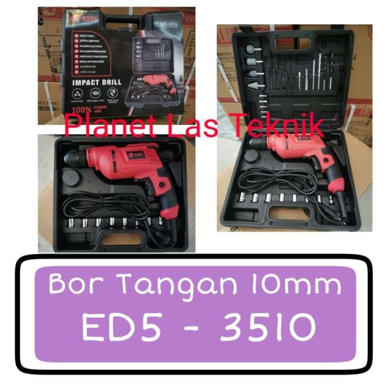 Promo Mesin Bor Besi / Kayu 10Mm Set Edon Tipe Ed5-3510 Set - Multicolor Diskon 14% di Seller ...