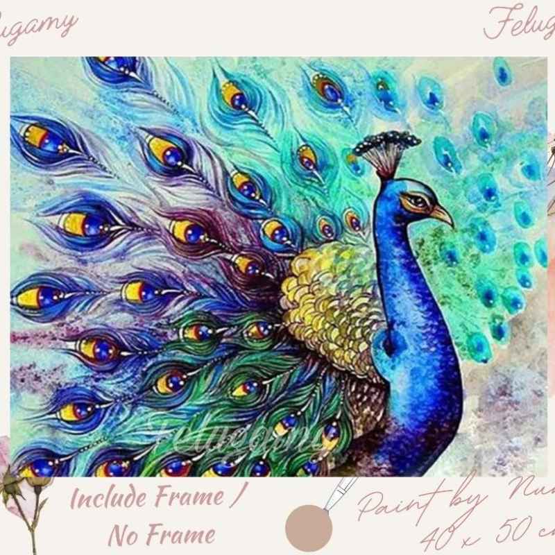 Lukisan Burung Merak