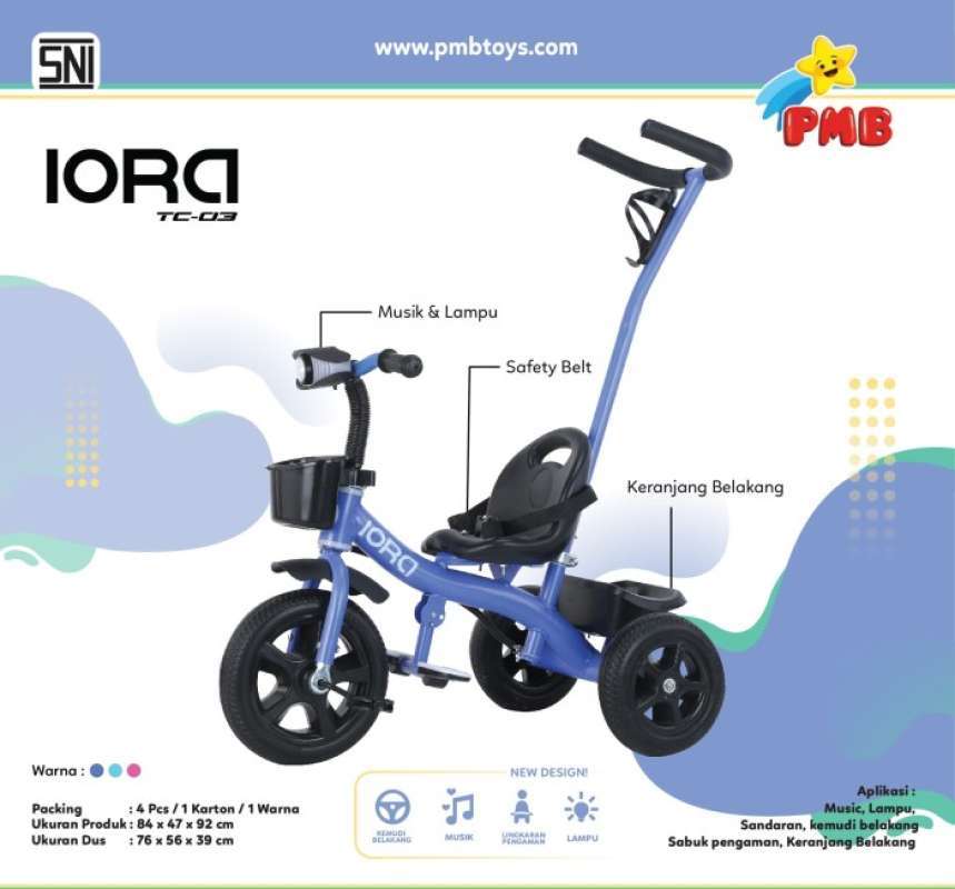 Promo Sepeda Anak Roda Tiga Model Classic Simple Iora Tc03 Pmb Diskon ...