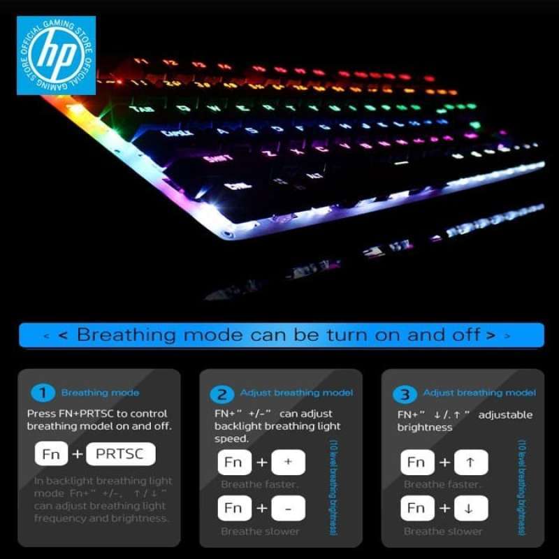 Promo Keyboard Gaming Hp Gk200 - Rgb Blue Switch Tkl Mechanical ...