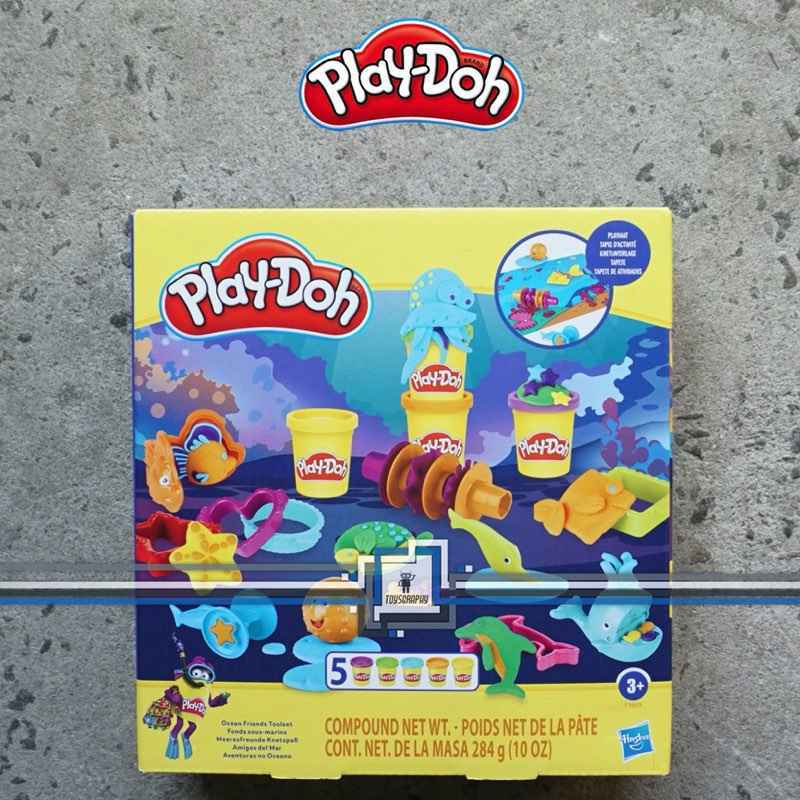 Jual Play Doh Ocean Friends Toolset Playdoh Cetakan Hewan Laut Ikan di ...