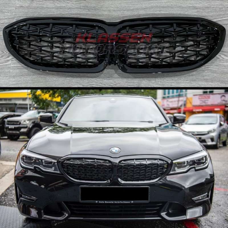 Promo Grill Bmw G20 M Performance Diamond Gloss Black Grille 320i 330i ...