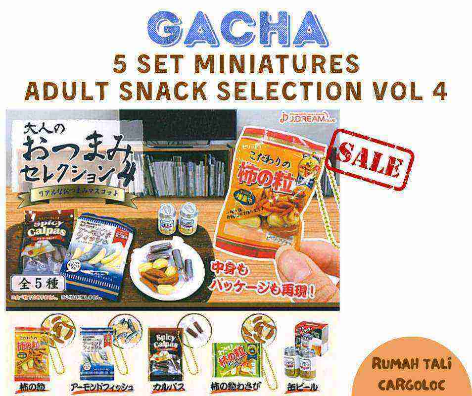 Jual Mainan Miniatur GACHA SET 5 MINI ADULT SNACK SELECTION Vol 4 ...