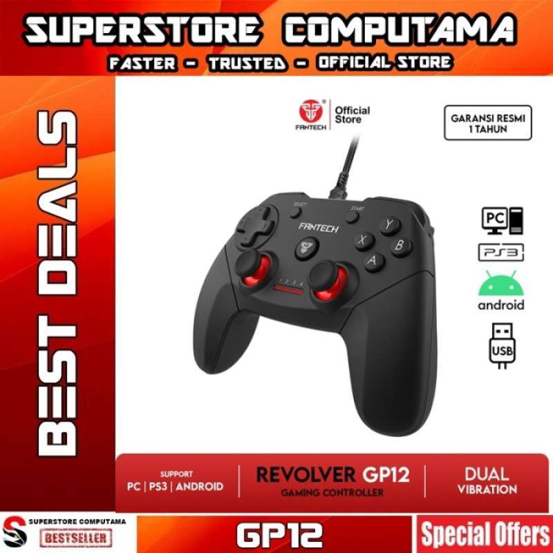 Jual Fantech Revolver Gp12 Gaming Controller Gamepad Joystick Usb di ...