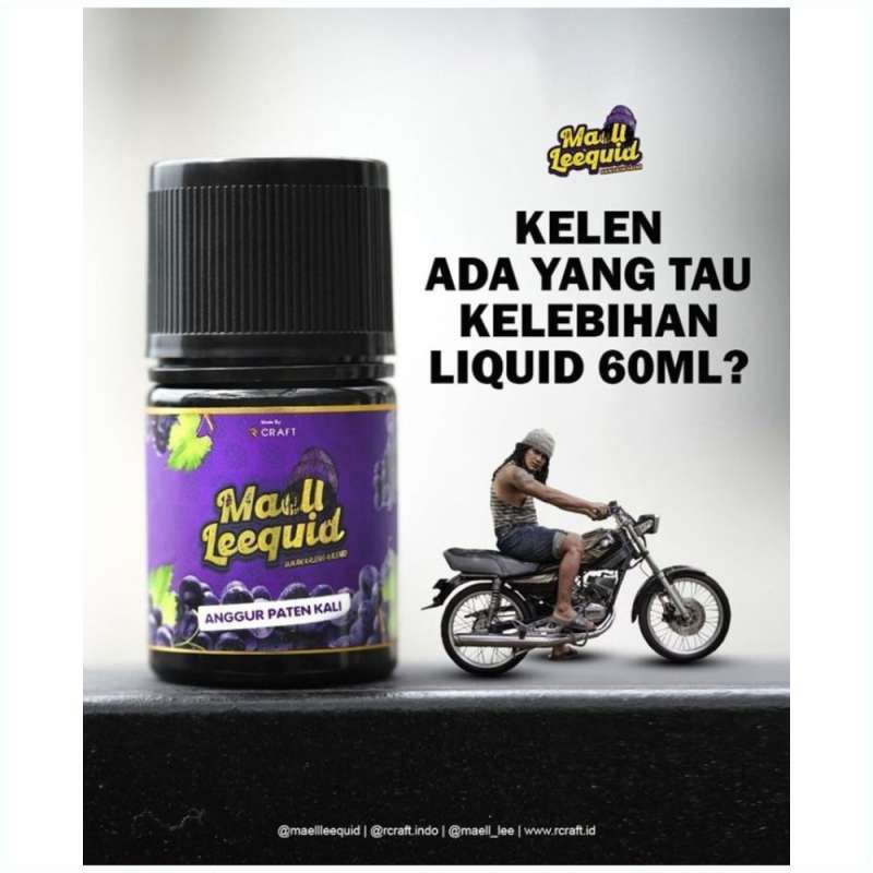 Jual Maell Leequid Anggur Paten Kali 60ml By Rcraft X Mael Lee / Liquid ...
