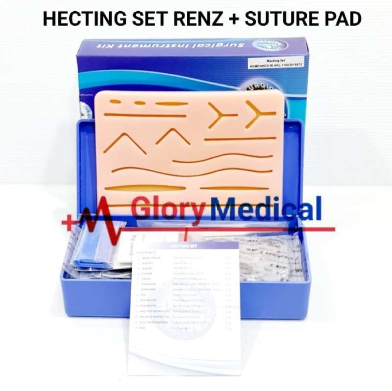 Jual Hecting Set Renz + Suture Pad Untuk Latih/belajar Jahit Luka Di ...