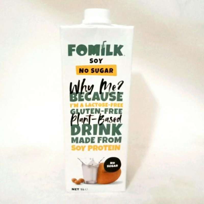 Jual FOMILK SOY PROTEIN NO SUGAR ( GLUTEN FREE ) 1 LITER - SUSU KACANG ...