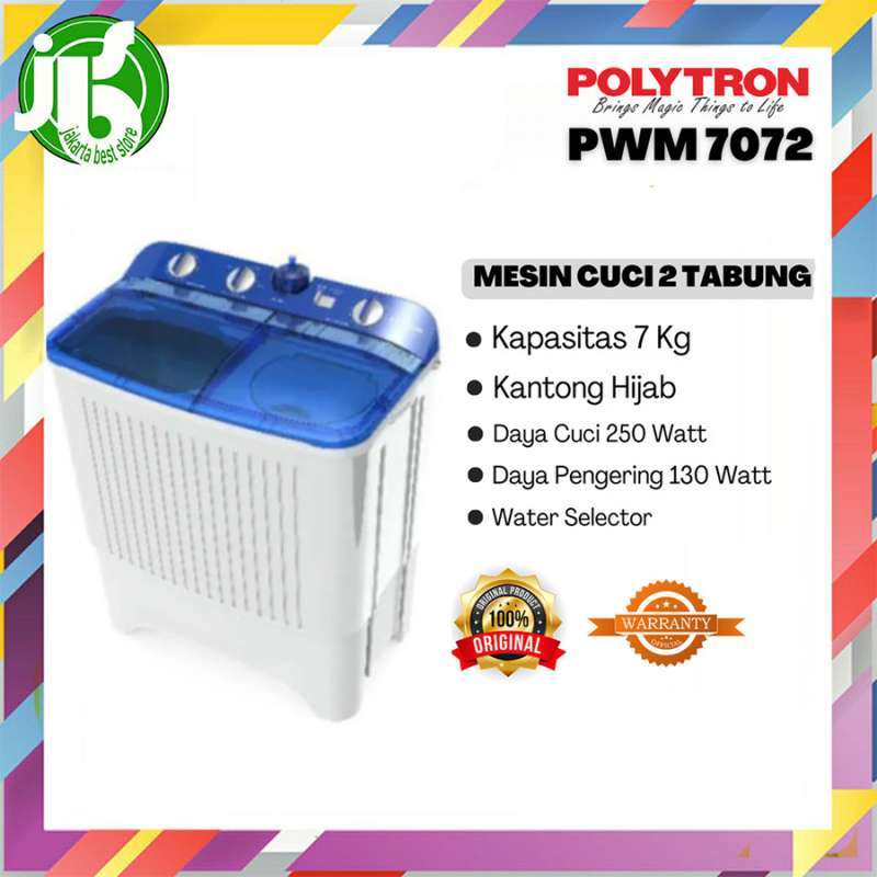Jual Polytron Mesin Cuci 2 Tabung 7kg Pwm-7072 Di Seller Jakarta Best ...