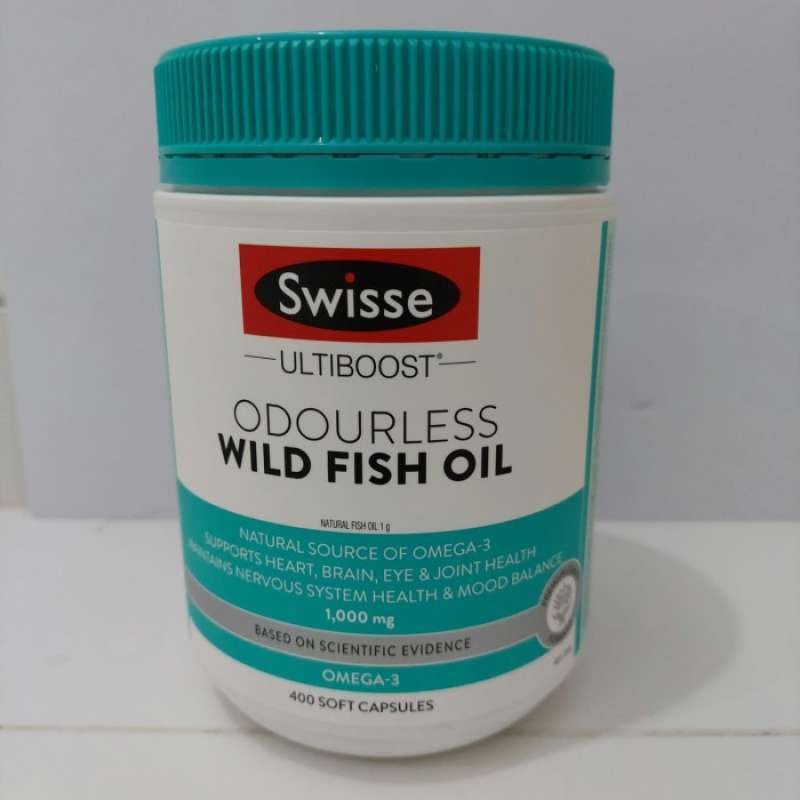 Promo OEM Swisse Odourless Wild Fish Oil 1000mg 400 kapsul minyak ikan ...