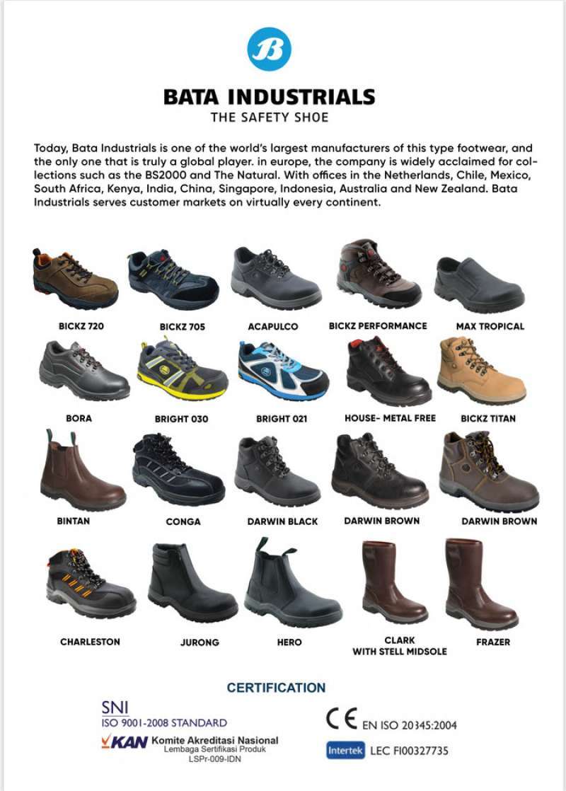 Jual Sepatu Safety Bickz 705 Bata Industrial Safety Shoes Pabrik ...