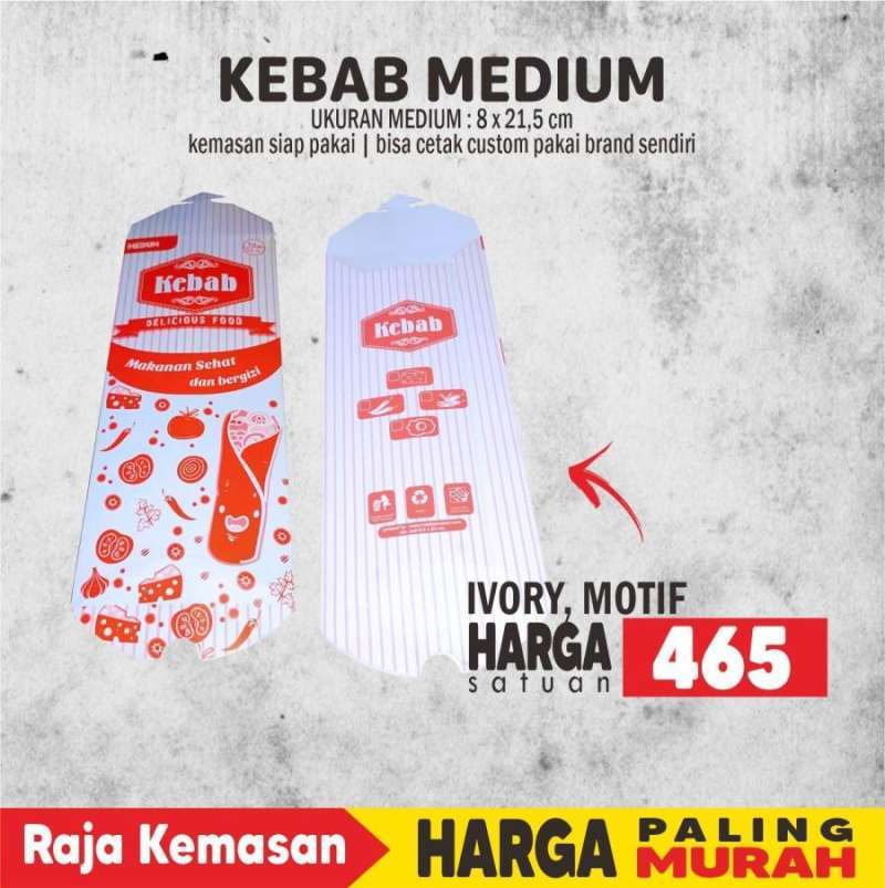 Jual Kebab Medium, Bungkus Kebab, Kemasan Kebab, Kantong Kebab, Dus ...