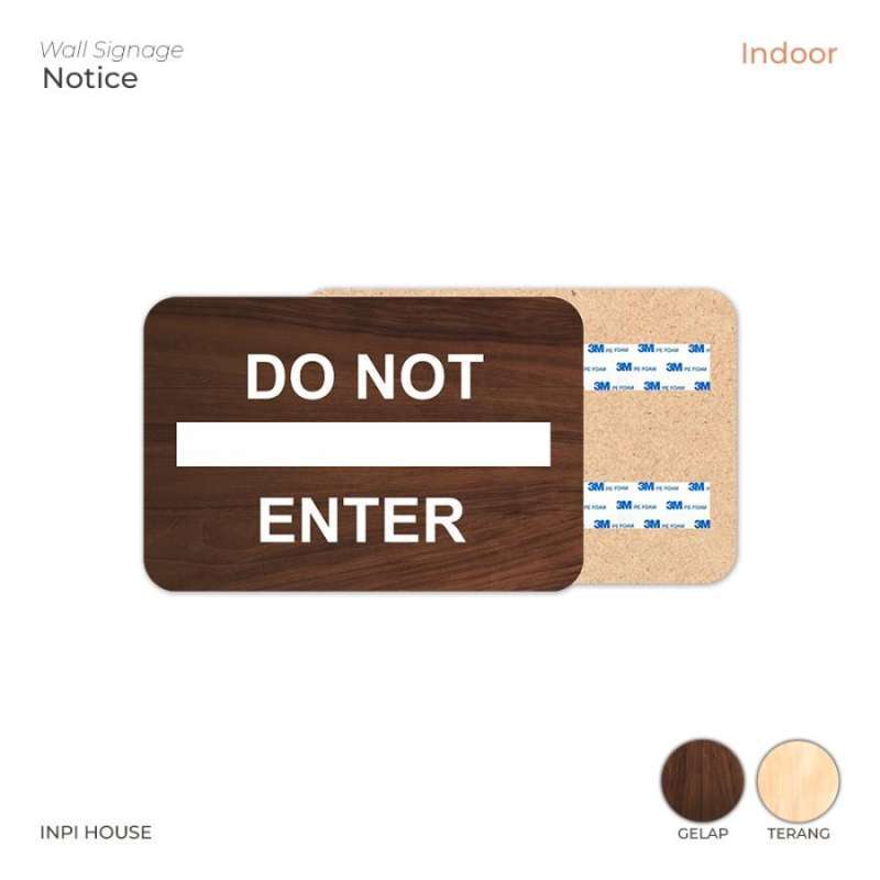 Promo Papan Tanda Do Not Enter - Signage Indoor - Papan Petunjuk ...