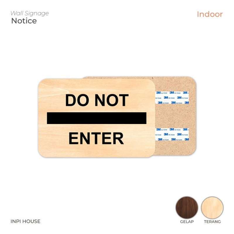 Promo Papan Tanda Do Not Enter - Signage Indoor - Papan Petunjuk ...