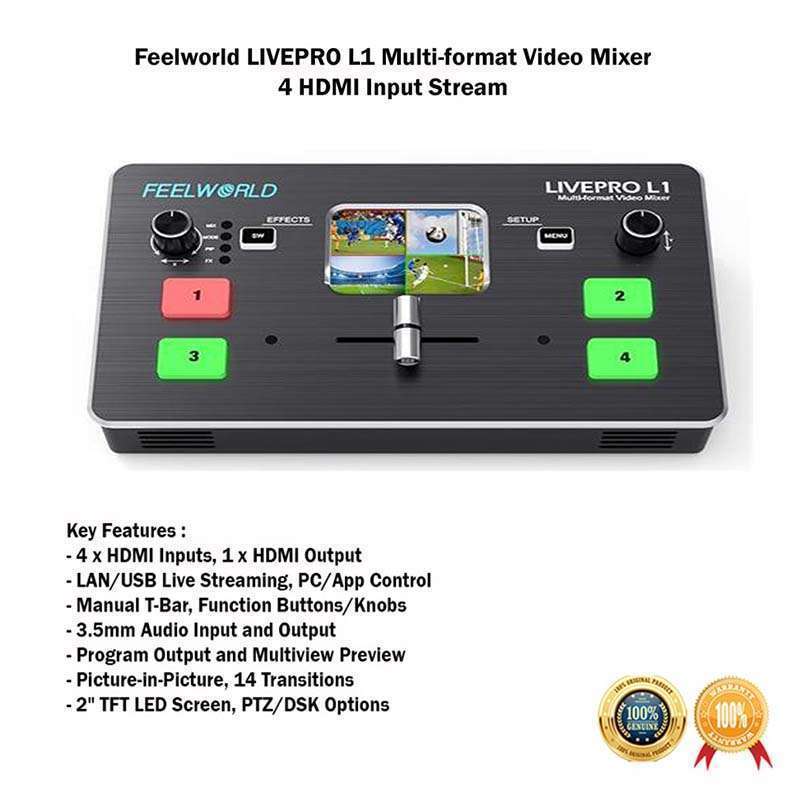 Promo Feelworld LIVEPRO L1 - LIVE PRO L1 with 4x HDMI Inputs & USB ...