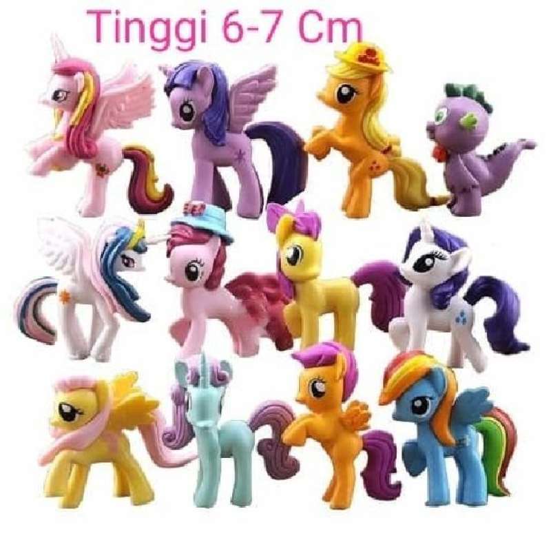 Jual Figure My Little Pony Set isi 12 - Pajangan / Topper Cake Kuda ...