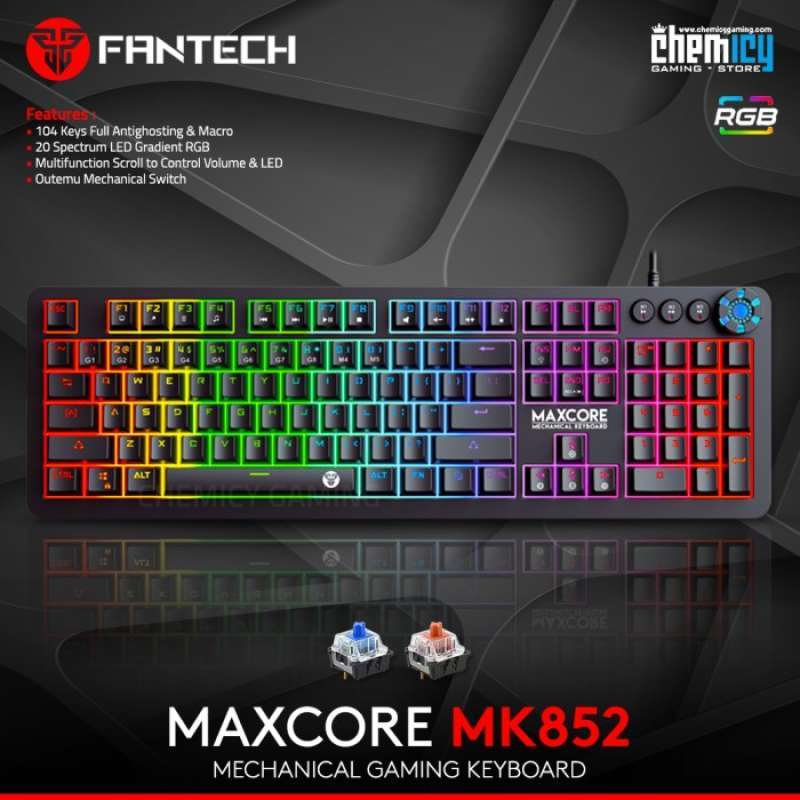 Jual Fantech Mk852 Max Core Rgb Mechanical Gaming Keyboard di Seller ...