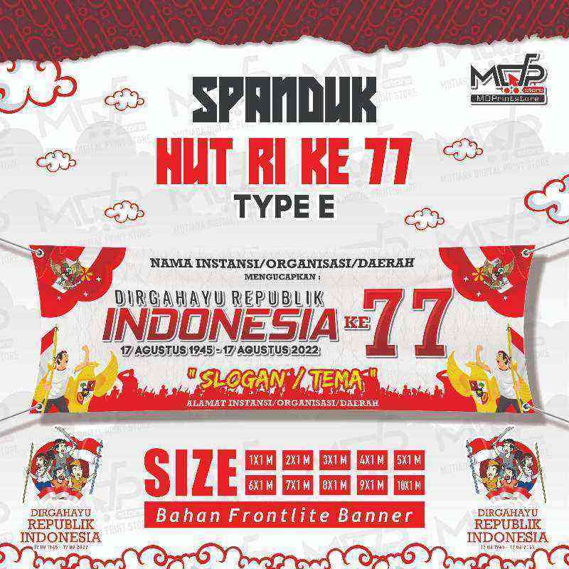 Jual SPANDUK HUT RI 9X1 METER KEMERDEKAAN BANNER AGUSTUSAN CUSTOM NAMA ...