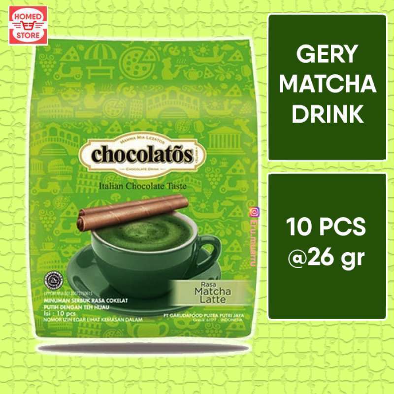 Promo Gery Chocolatos Drink Rasa Matcha Latte 26 Gr [1 Renteng / 10 Pcs ...