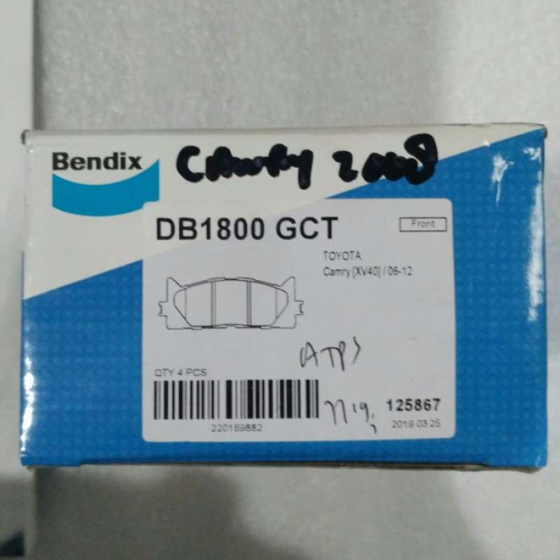 Promo Bendix Db 1800 Kampas Rem Depan All New Camry Diskon 16% Di Seller Raniah Store ...