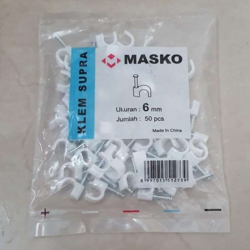 Jual Klem Kabel Masko Klem Clip Kabel Listrik Cable 6mm No. 6 Matrial ...
