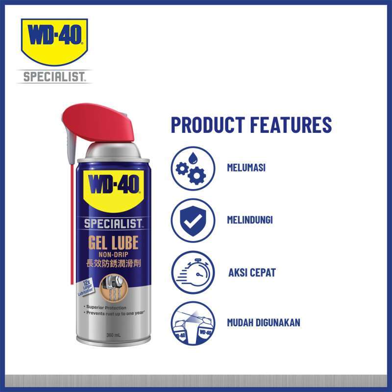 Jual WD-40 Specialist®Gel Lube SmartStraw® 360ml -Gel Pelumas Anti Korosi di Seller WD-40 ...