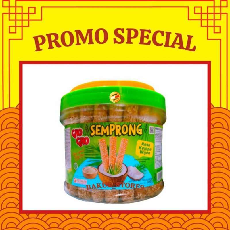 Jual Chocho / Cho Cho Semprong Wafer Roll Rasa Kelapa Wijen 300 Gr Baru ...