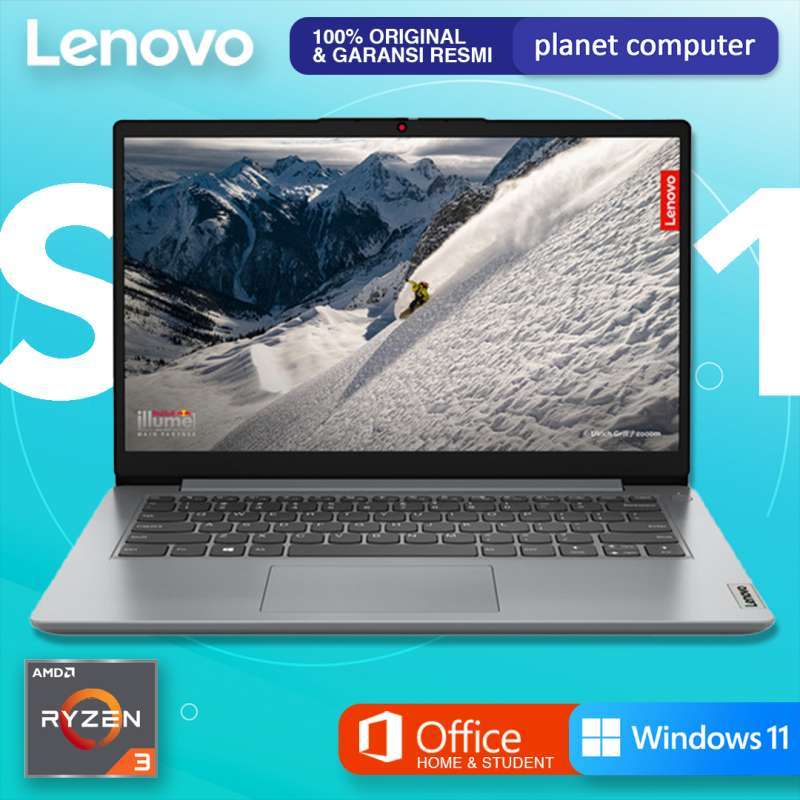 Jual Lenovo IdeaPad Slim 1 14ADA7 14″ AMD Ryzen 3-3250U 4GB 256GB Win11+OHS di Seller Planet ...