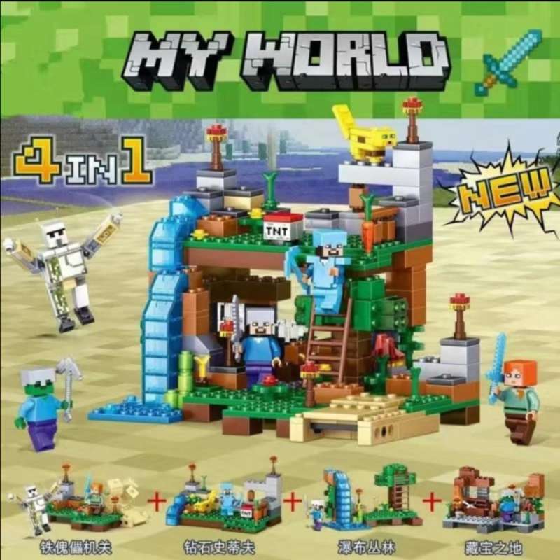 Jual Minecraft Building Block Brick Set Mainan Minecraft / Minecraft di ...