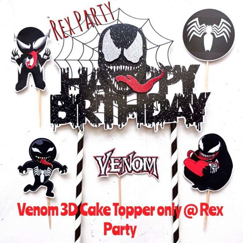 Jual Venom Cake Topper/Topper Kue 3D Venom/Cake Topper Venom di Seller ...