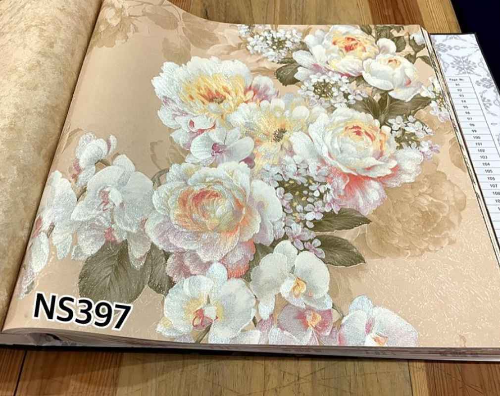 Jual Wallpaper Dinding Bunga Besar Elegan Gold Hitam Ungu Cream - Ks13 ...